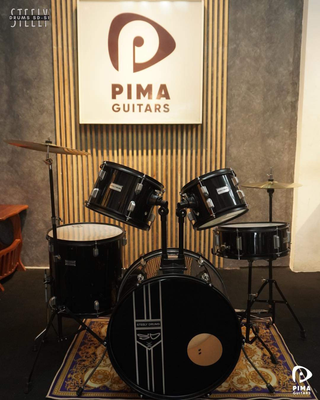 Steely SD Bronze S1 Drumset - Black | PIMA GUITARS
